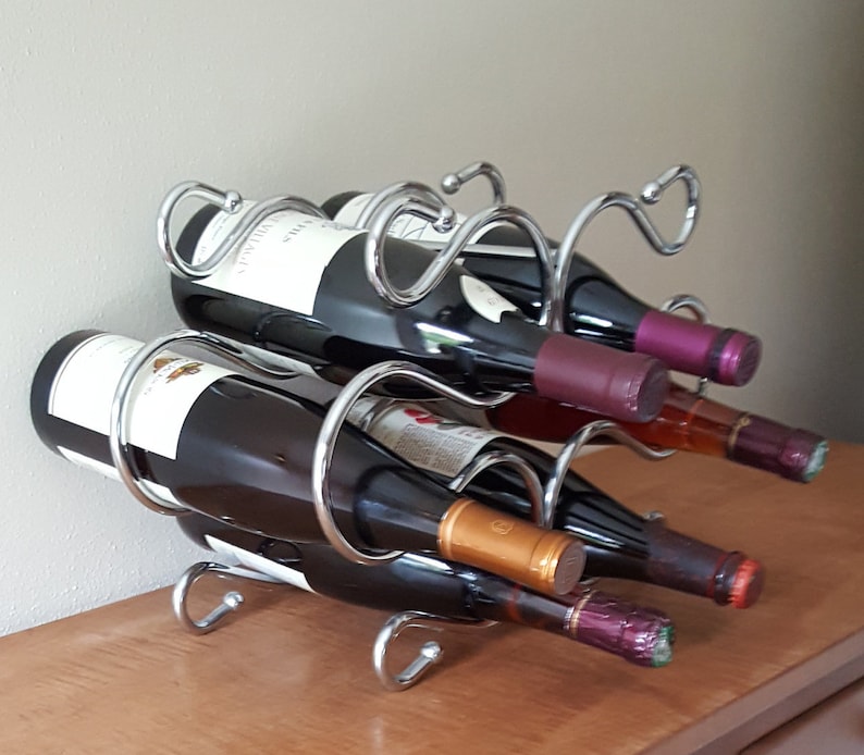 Vintage Wine Rack Metal Countertop Wine Bottle Rack - Etsy