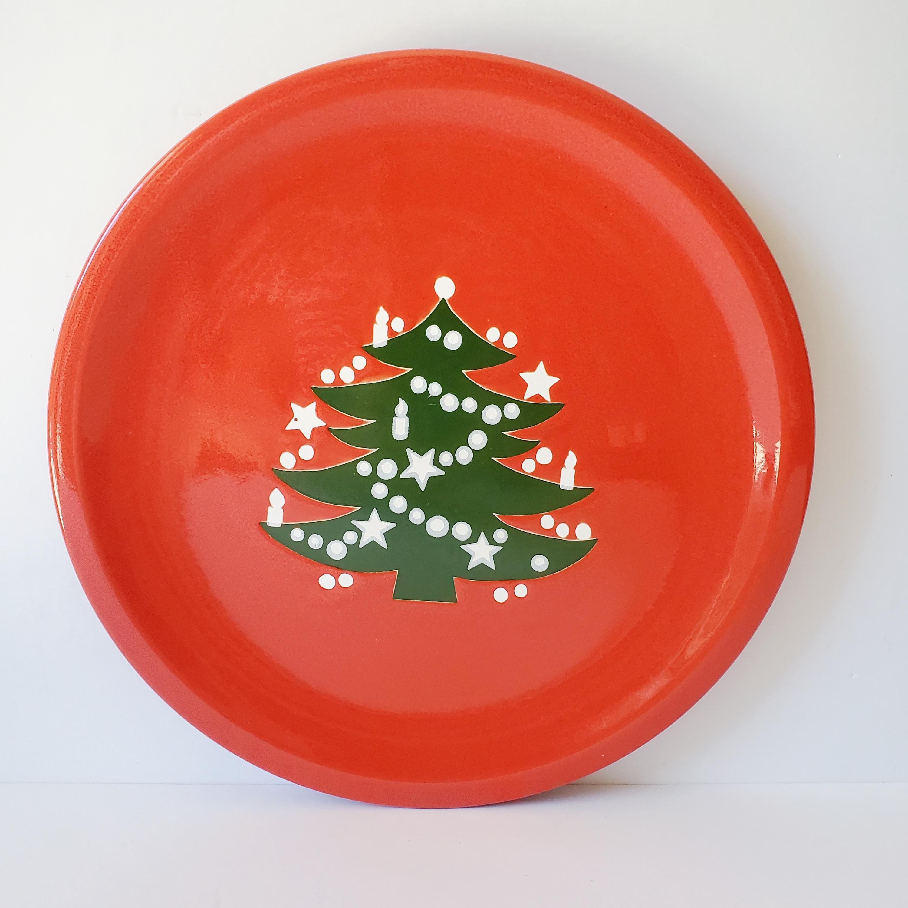 16 Piece Vintage Waechtersbach Red Christmas Tree Ceramic Dinnerware ...