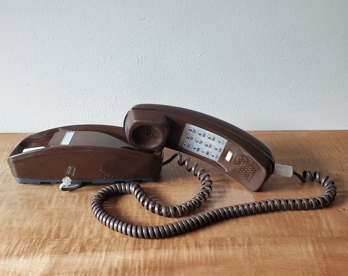 1990s Brown GTE Push Button Desk/wall Phone /details in Description - Etsy