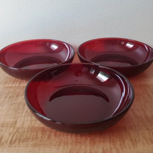 Vintage Royal Ruby Red Anchor Glass Dinnerware, Red Glassware, 16 Piece ...