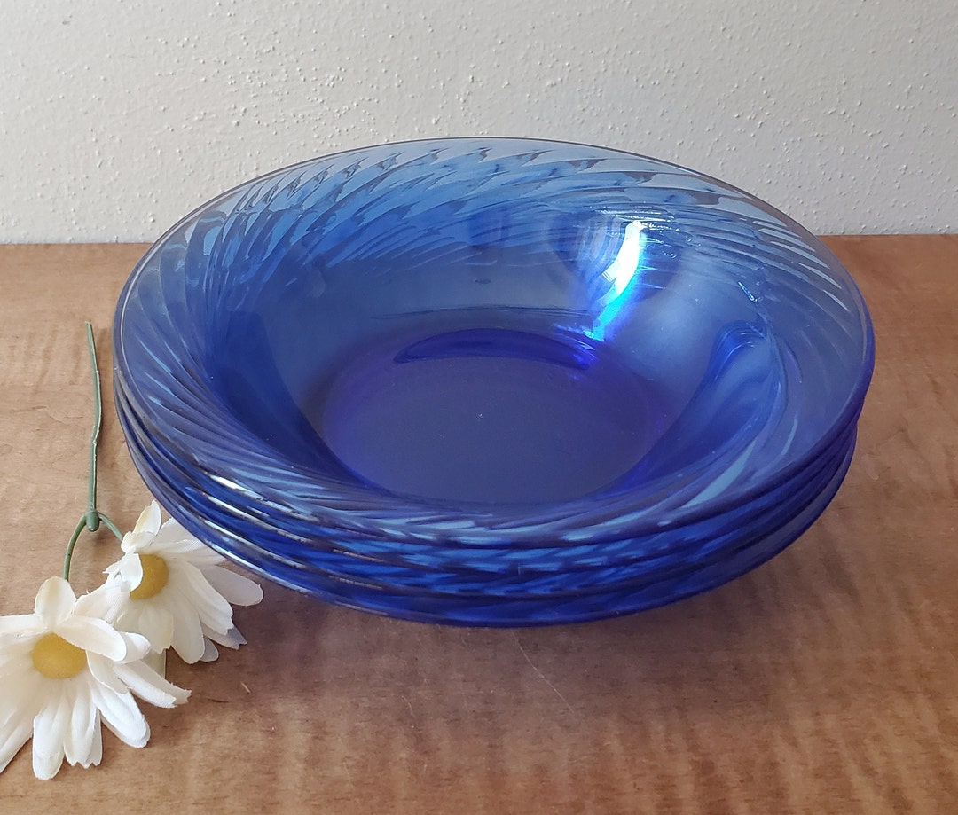 Vintage Blue Pyrex Festiva Bowls, Set of 4 Pyrex Festiva Clear Blue ...