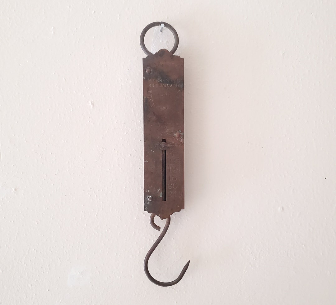 Early 1900s Metal Spring Scale With Hook Vintage Thomas Morton Hanging ...