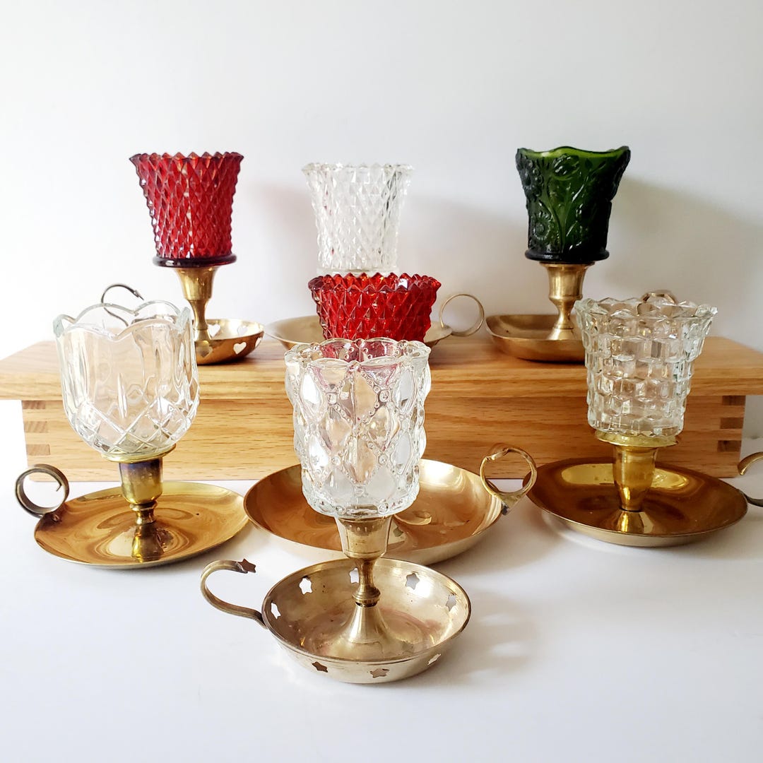 Vintage Brass Chamberstick, Candlestick Holder, Votive Candle ...