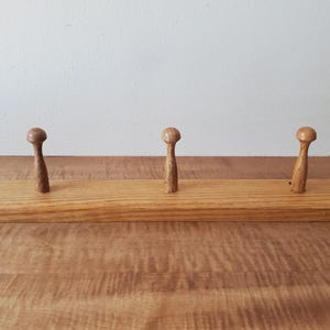 Wooden Wall Peg Rack 17" Vintage Wall Coat Rack Closet Hallway ...