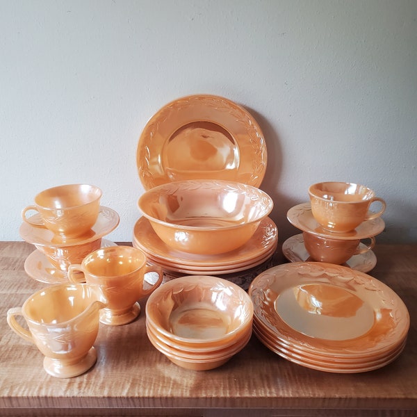 Peach Lusterware - Etsy