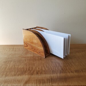 Vintage Mail Organizer, Note Card Holder, Desk Caddy, Small Wooden 7 X ...