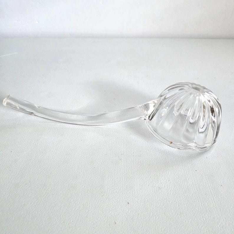 Vintage Glass Punch Bowl Ladle - Etsy
