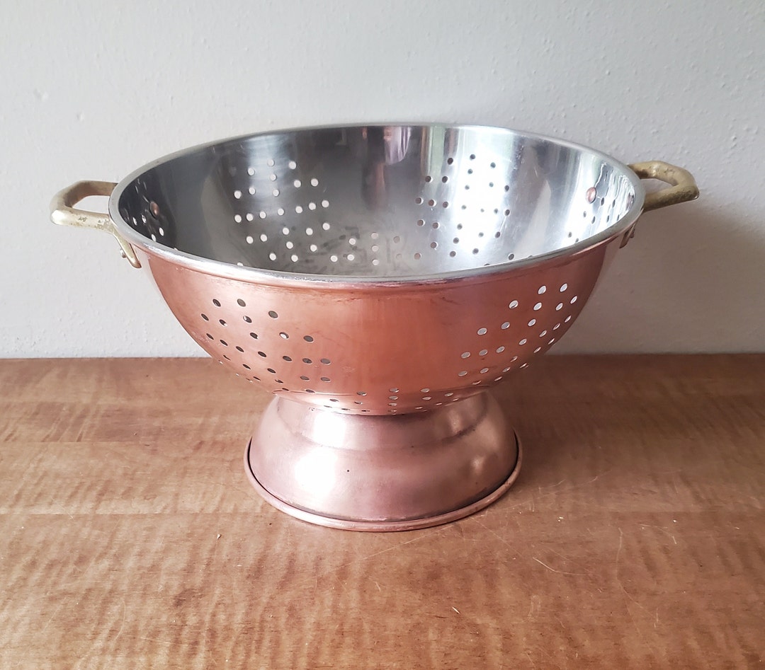 Vintage Copper Colander, Large 9 Inch Colander - Etsy