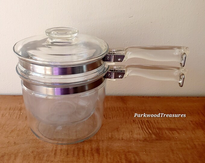 Vintage Pyrex Flameware Double Boiler #6283 - Etsy