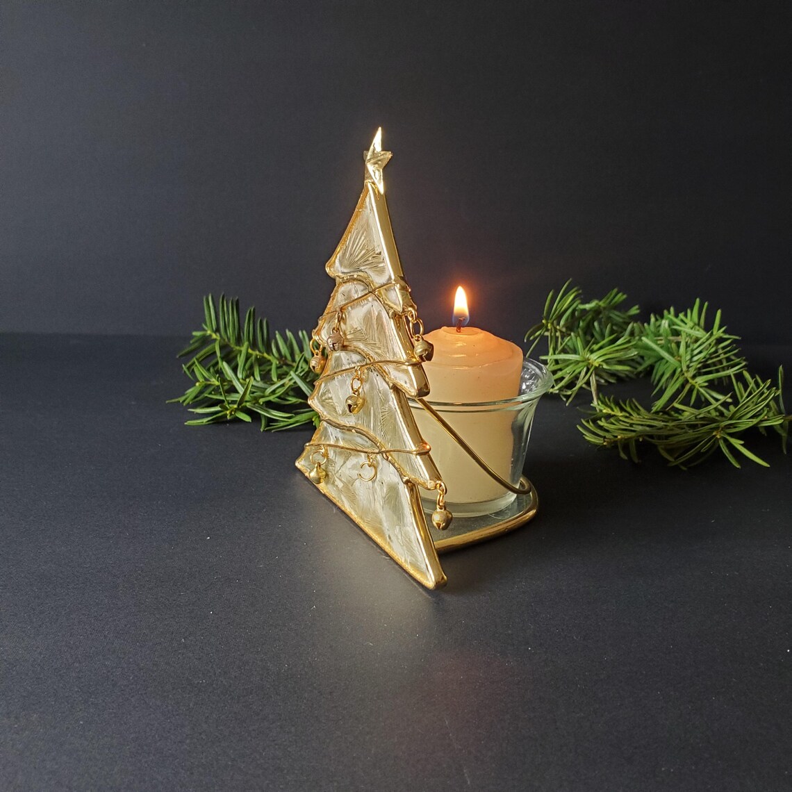 Vintage Christmas Tree Votive Candle Holder - Etsy