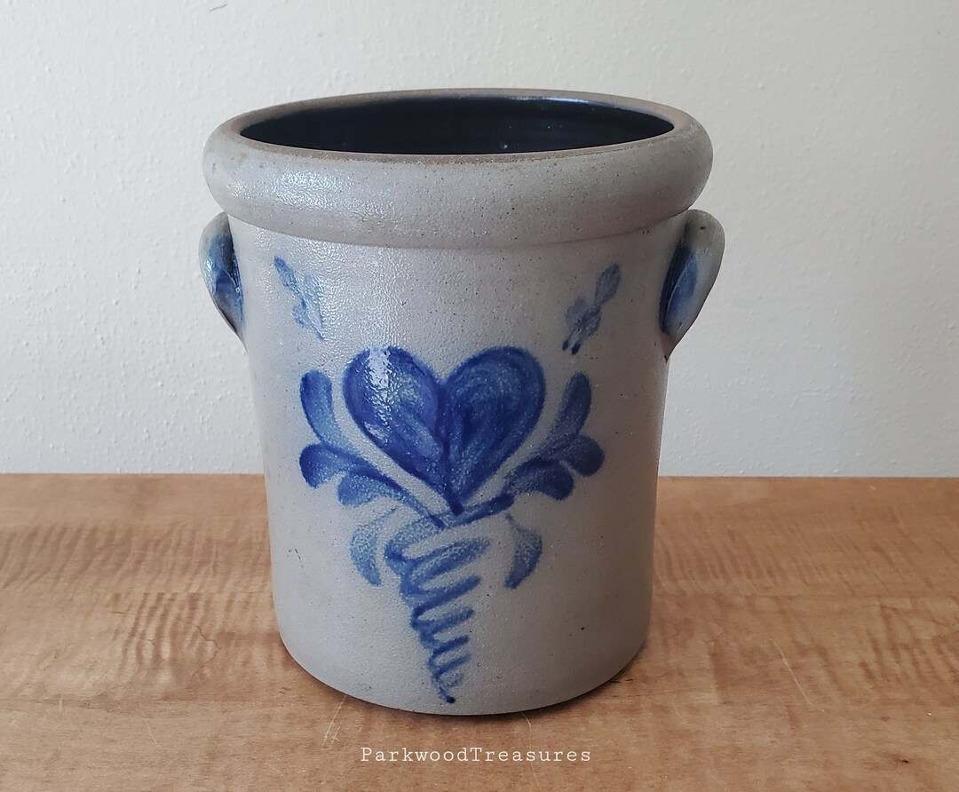 Vintage Rowe Pottery Works Crock 6 3/4" Rowe Pottery Crock Salt Glaze ...