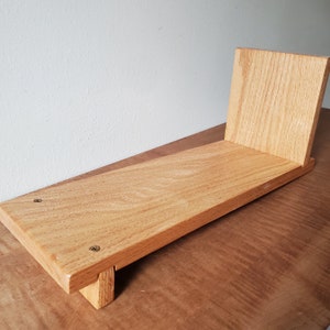 Slanted Wood Book Rack Shelf - Etsy