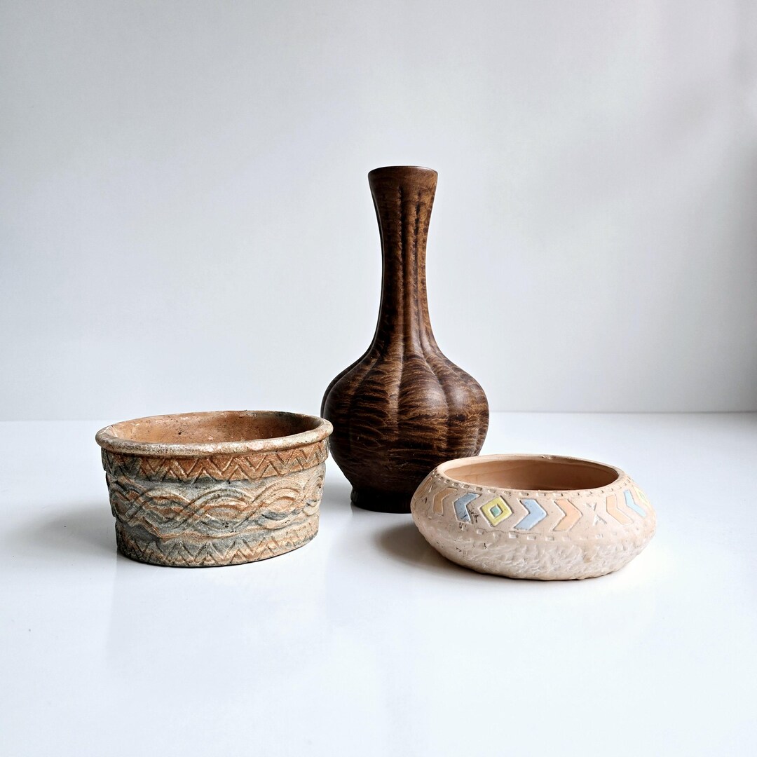 Native American Style Pottery Vintage Small Southwestern Succulent ...