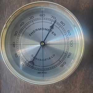 Vintage Working Barometer, Weather Station Springfield Temperature ...
