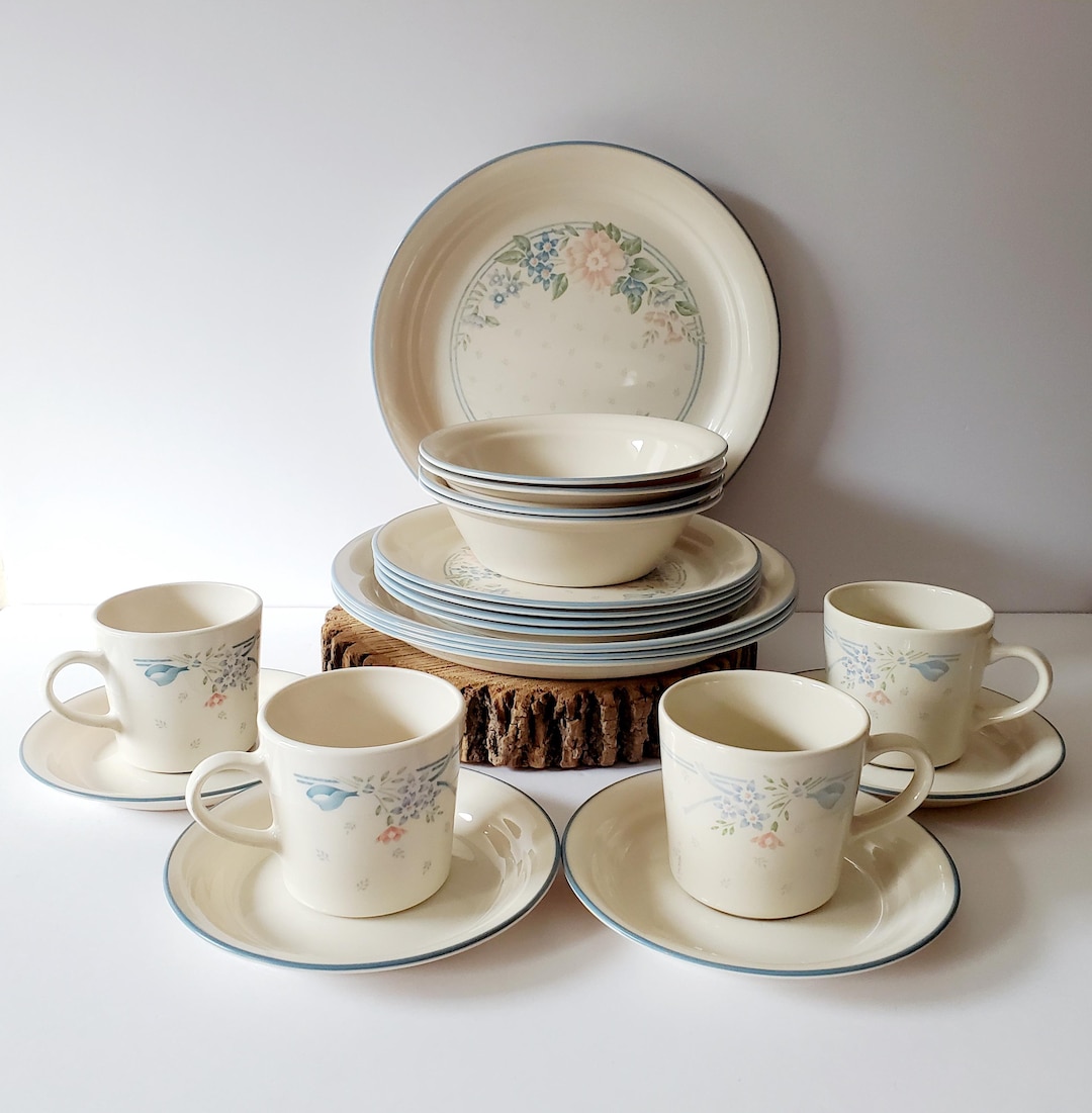 Corelle Symphony Vintage Dinnerware 20 Piece Set for 4 Guests /details ...