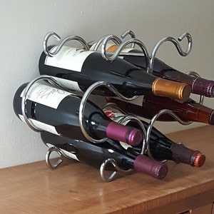 Vintage Wine Rack Scroll Chrome Metal Wine Rack 6 Wine - Etsy
