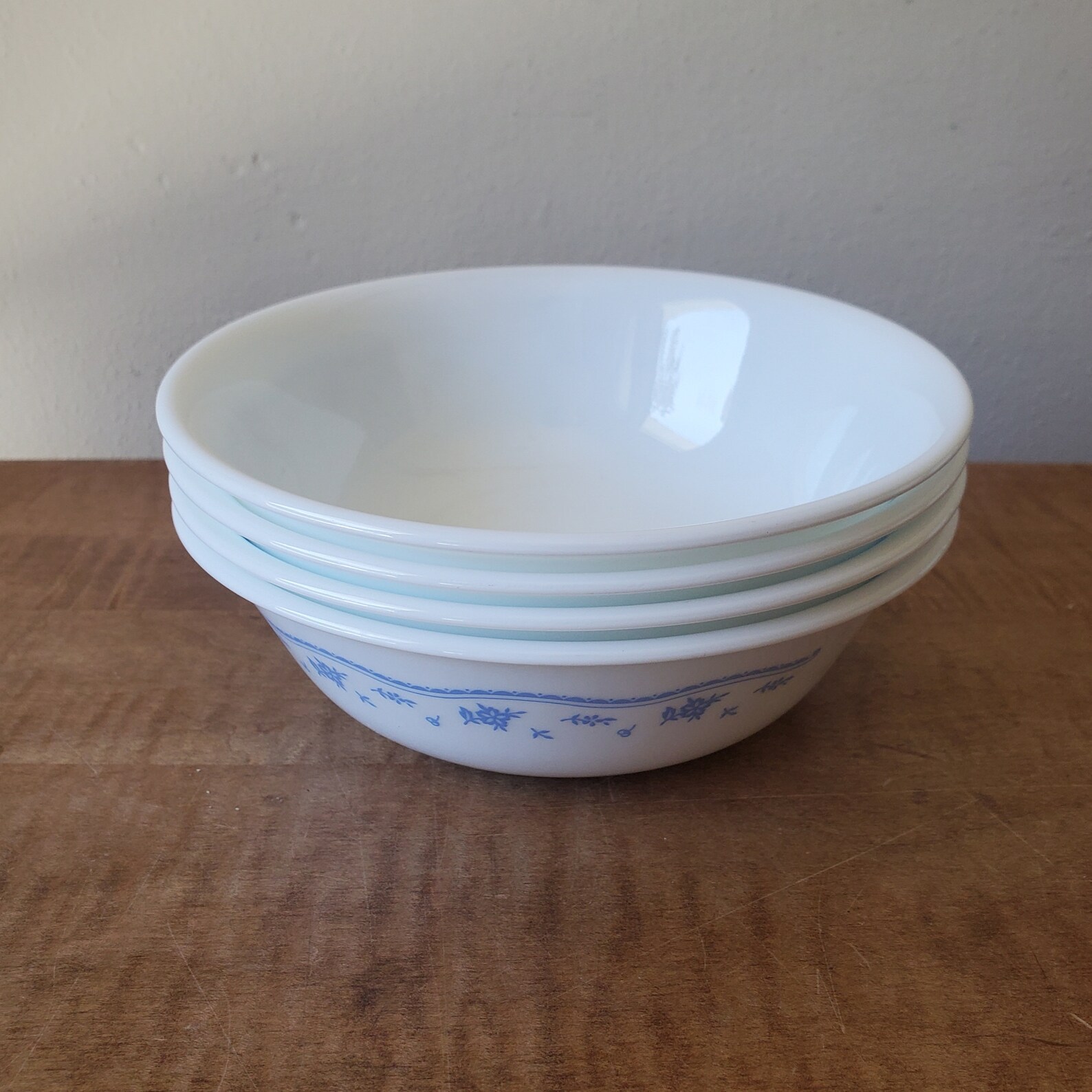 Vintage Corelle Morning Blue Dinnerware: 21 Piece Set for 4 Guests - Etsy