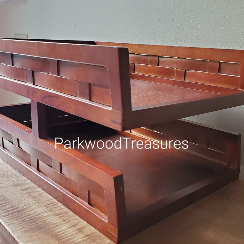 Wood Paper Tray - Etsy