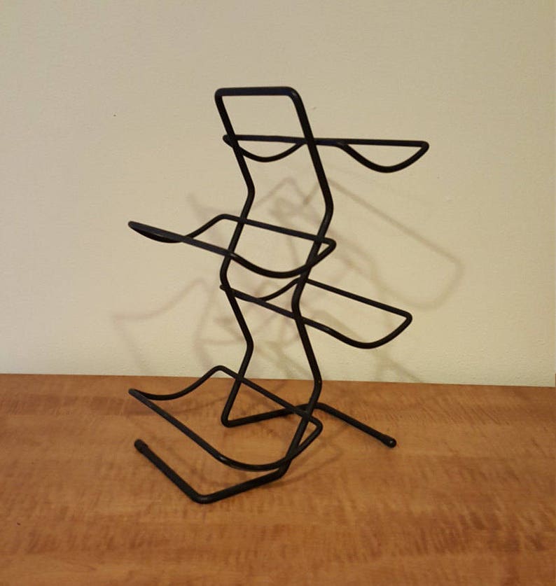 Vintage Wine Rack Metal Wine Rack Small Holds 4 Bottles | Etsy