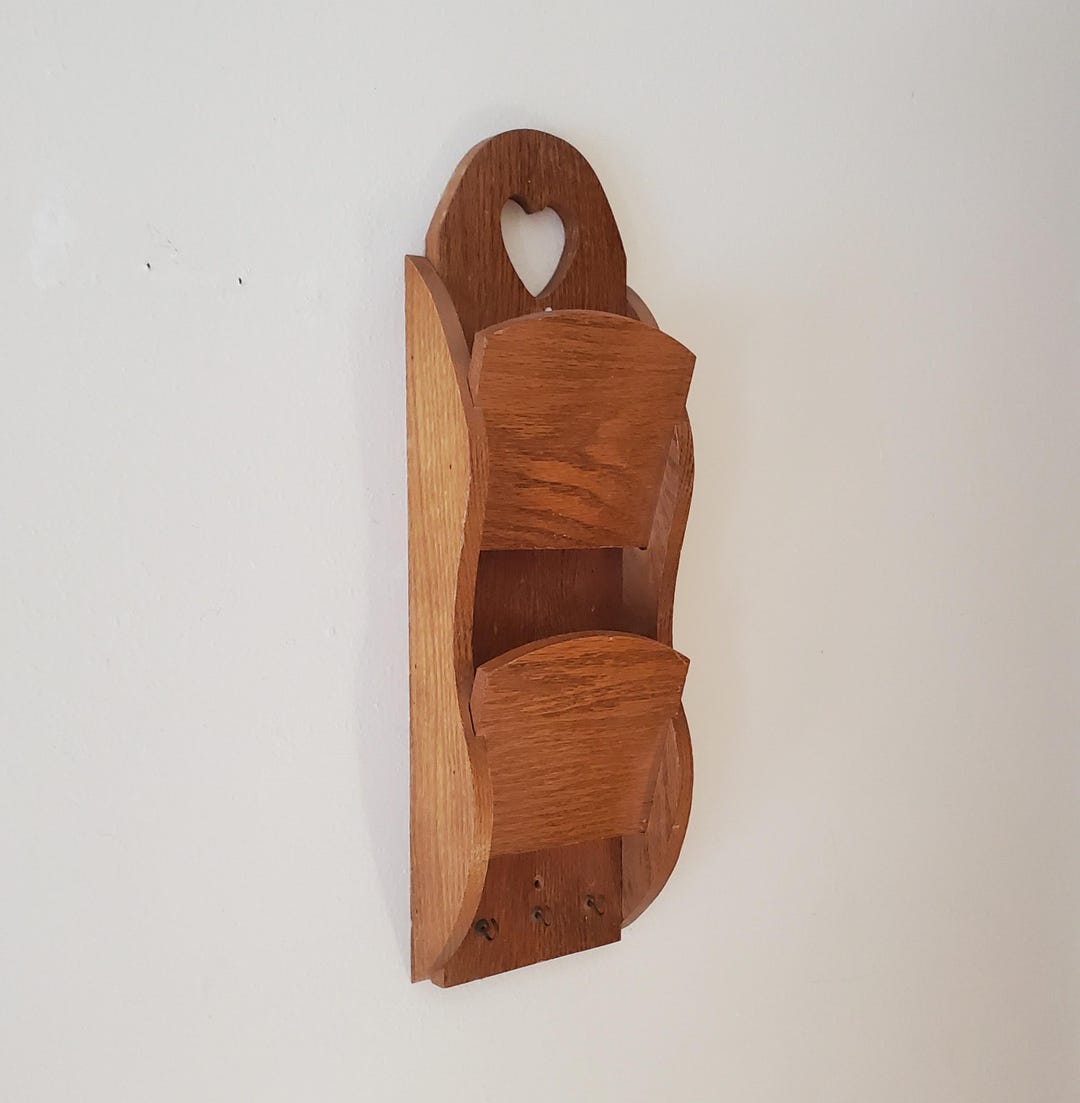 Mail Holder Wood Vintage Wall Letter Mail Caddy Entryway Organizer - Etsy