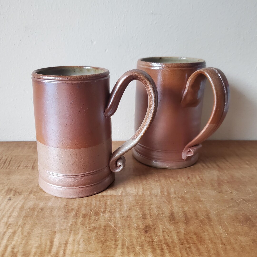 Vintage Rowe Pottery Salt Glaze "williamsburg Restoration" 2 Tankard ...