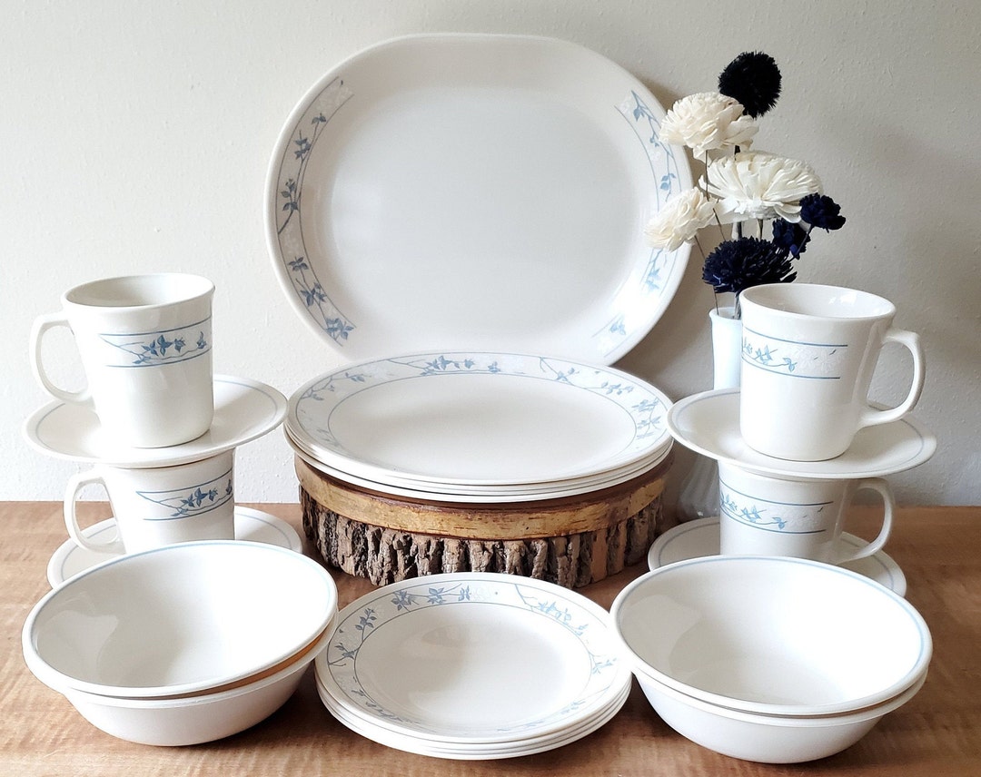 Vintage Corelle First of Spring Dinnerware 21 Piece Set for 4 - Etsy