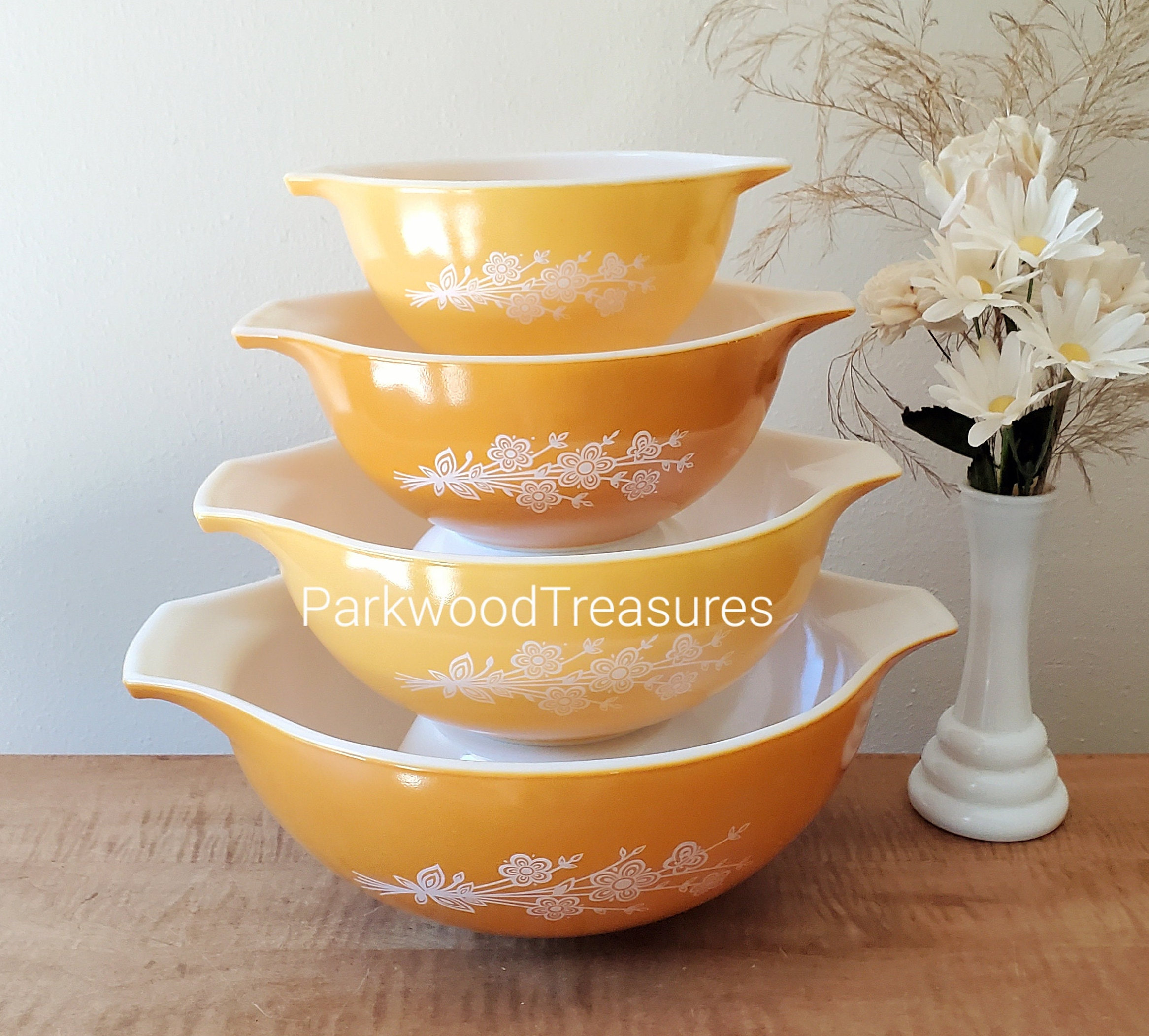 Vintage Pyrex Butterfly Gold Bowls Pyrex Mixing Bowl - Etsy