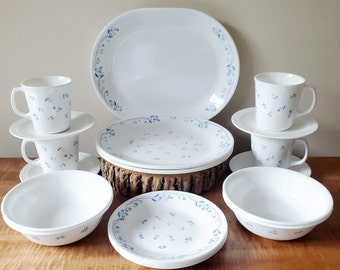 Corelle blue Velvet 20-piece Dinnerware Set - Etsy