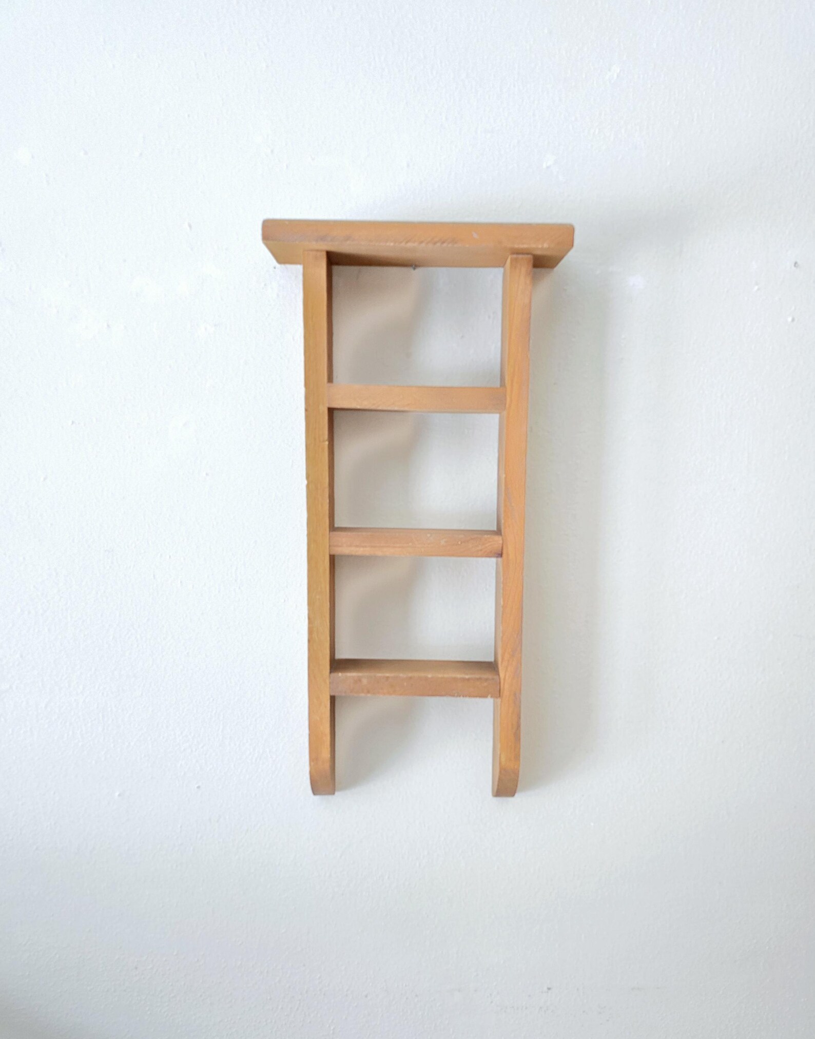 3 Tier Vintage Collectible Display Wood Shelving: Narrow Space - Etsy