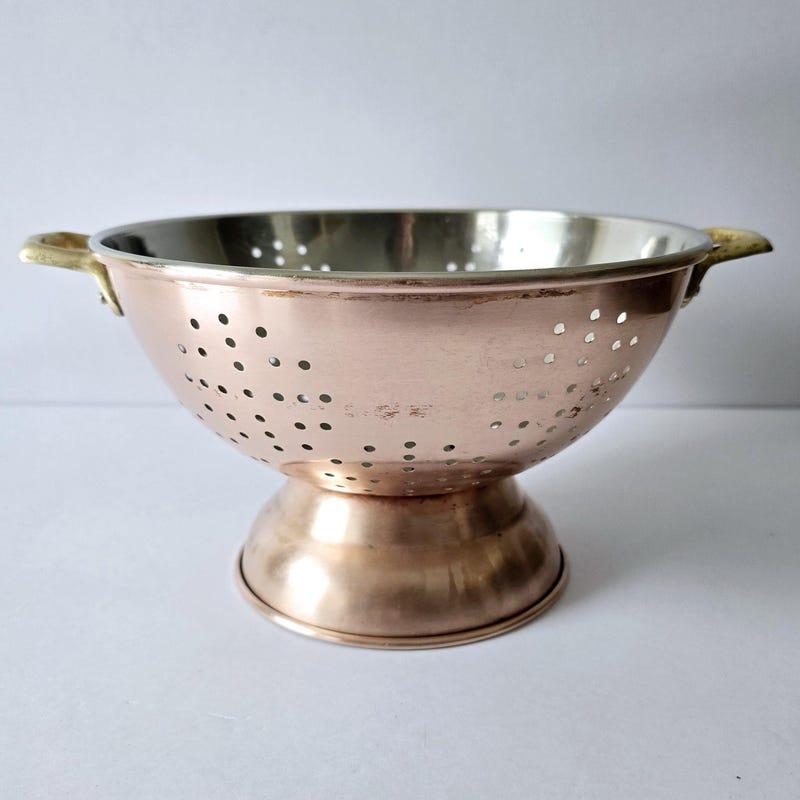 Copper Colander - Etsy