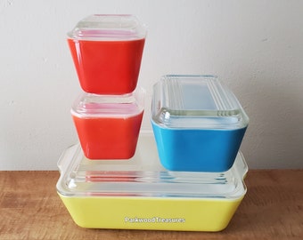 Pyrex Primary Colors Refrigerator Set - Etsy