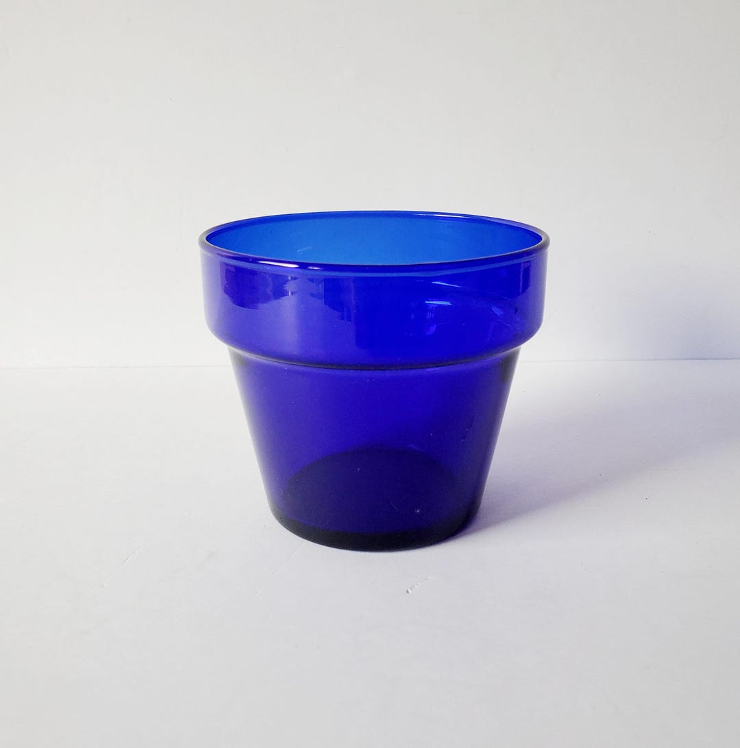 Succulent Planter Vintage Cobalt Blue Flower Pot - Etsy