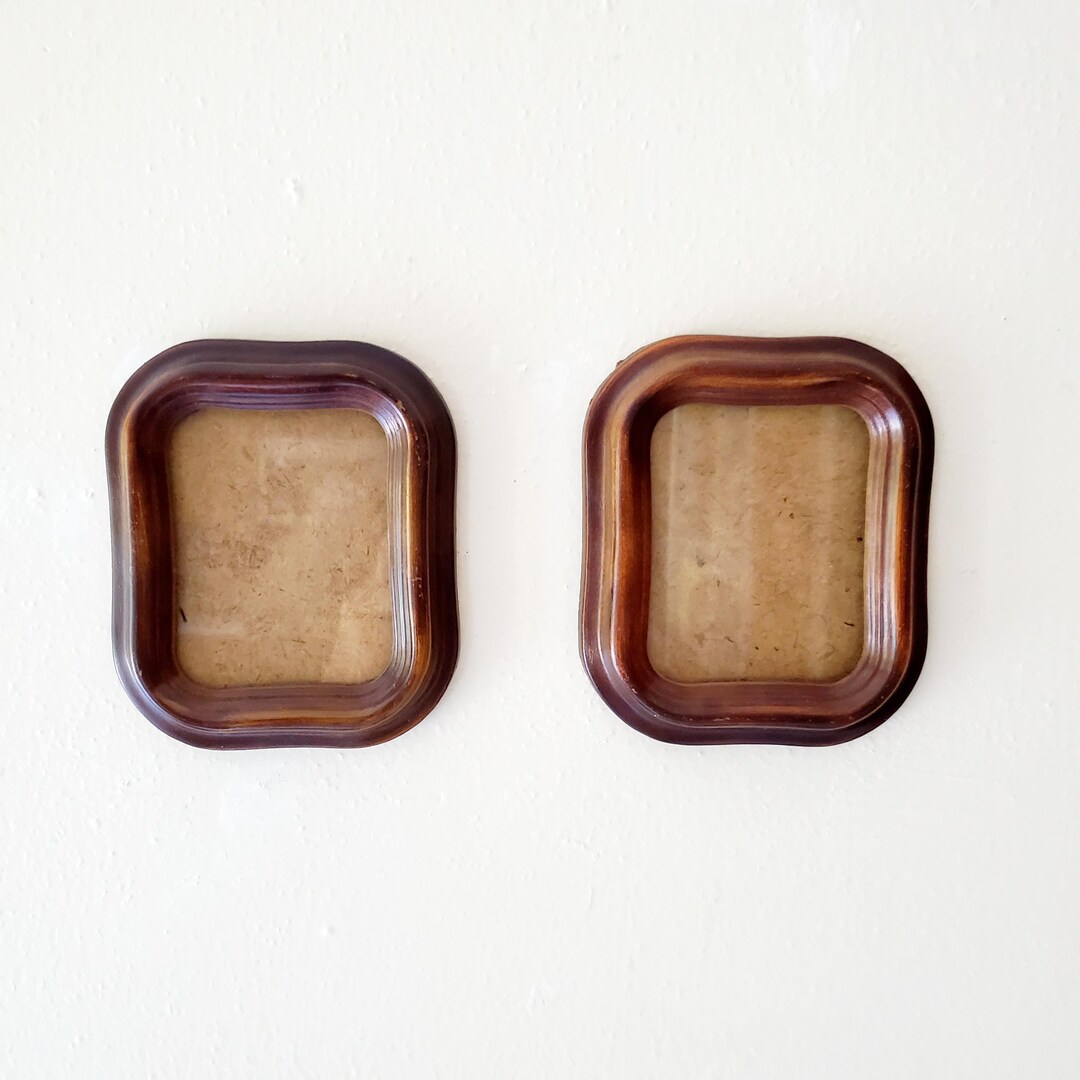2 Wallet Frames Vintage Cameo Frames Wall Hanging With Glass - Etsy
