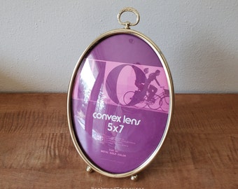 Vintage 5x7 Oval Picture Frame Metal, Wood Tone, Empty, Wedding Frames ...