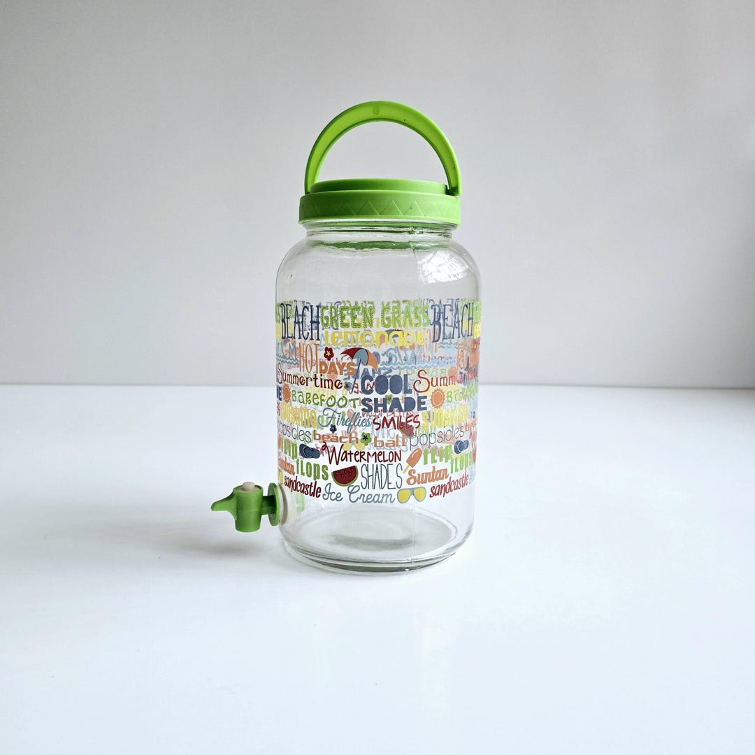 Vintage Glass Gallon Sun Tea Jar: Summer Fun - Etsy