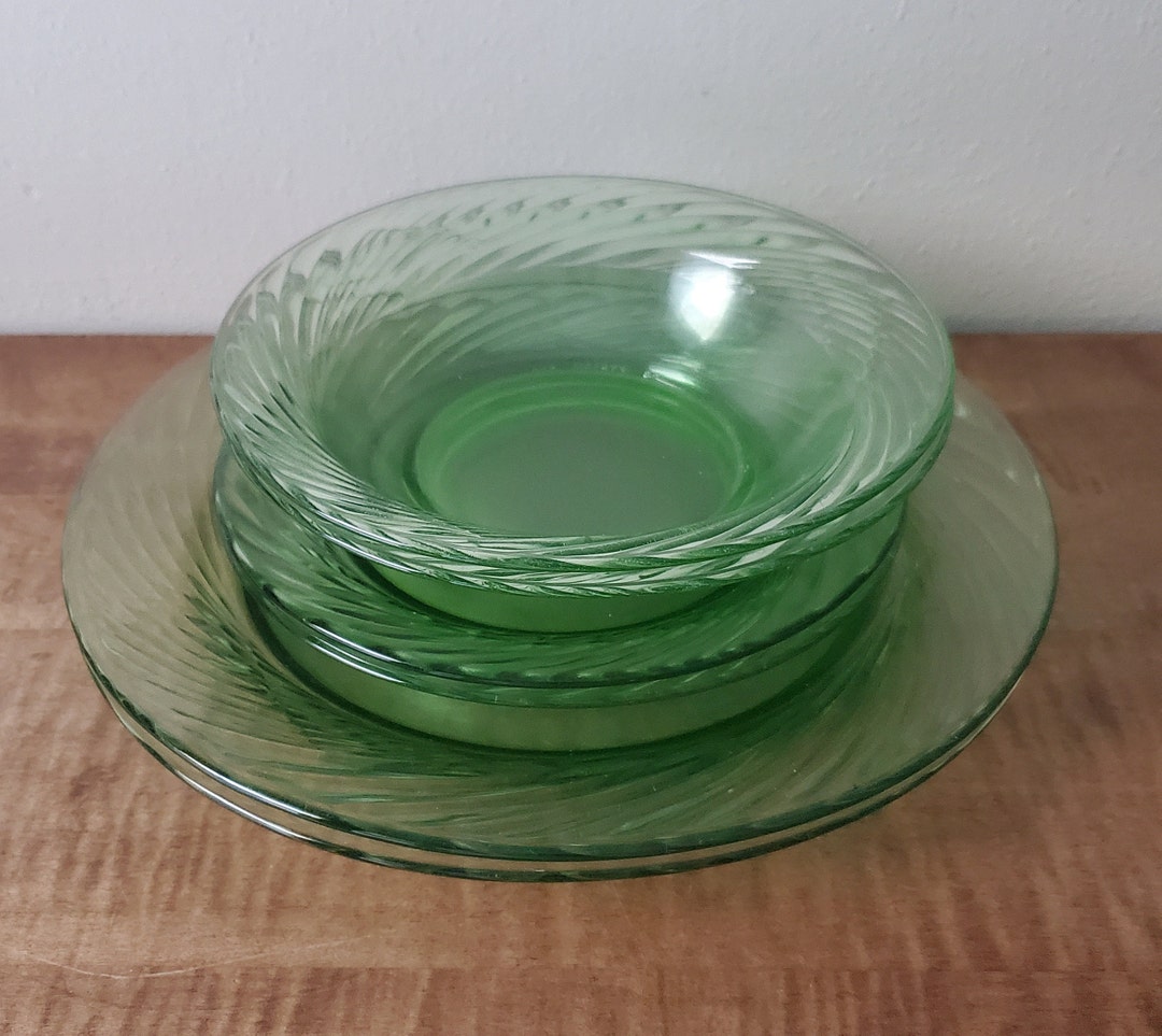 Vintage Green Pyrex Festiva Dinnerware, Pyrex Festiva Dishes, Dinner ...