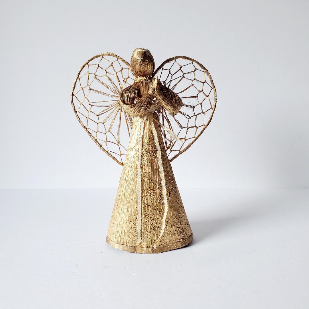 Angel Tree Topper Abaca Christmas Angel Vintage Abaca Fiber 8 Tree ...