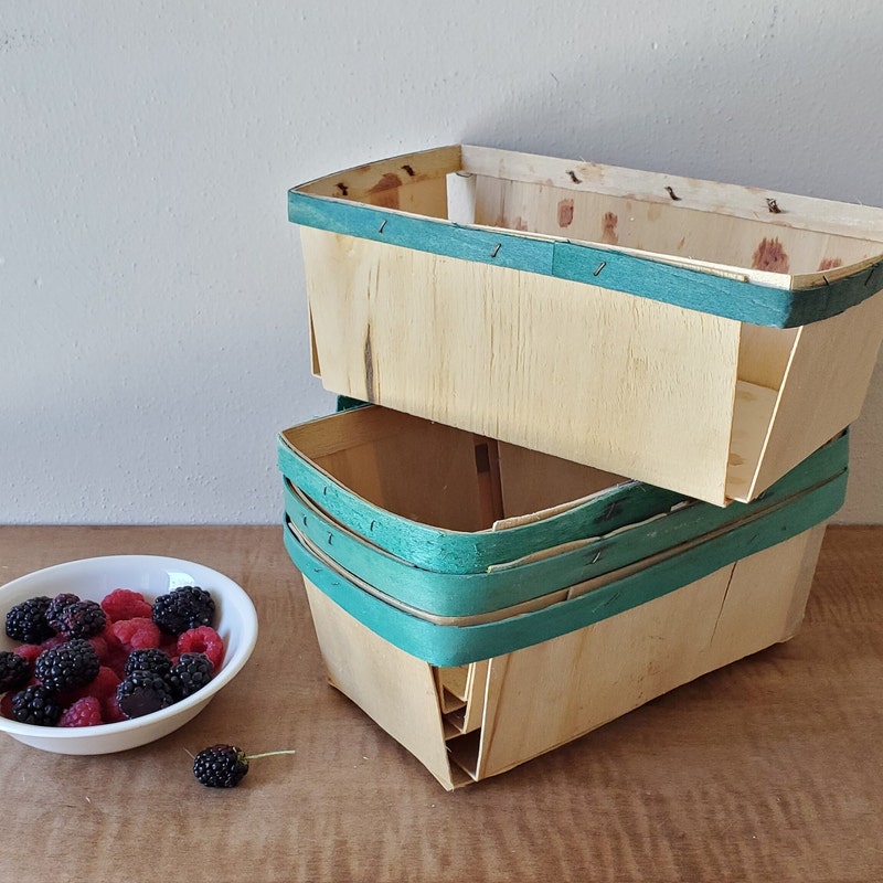 Wood Berry Baskets - Etsy