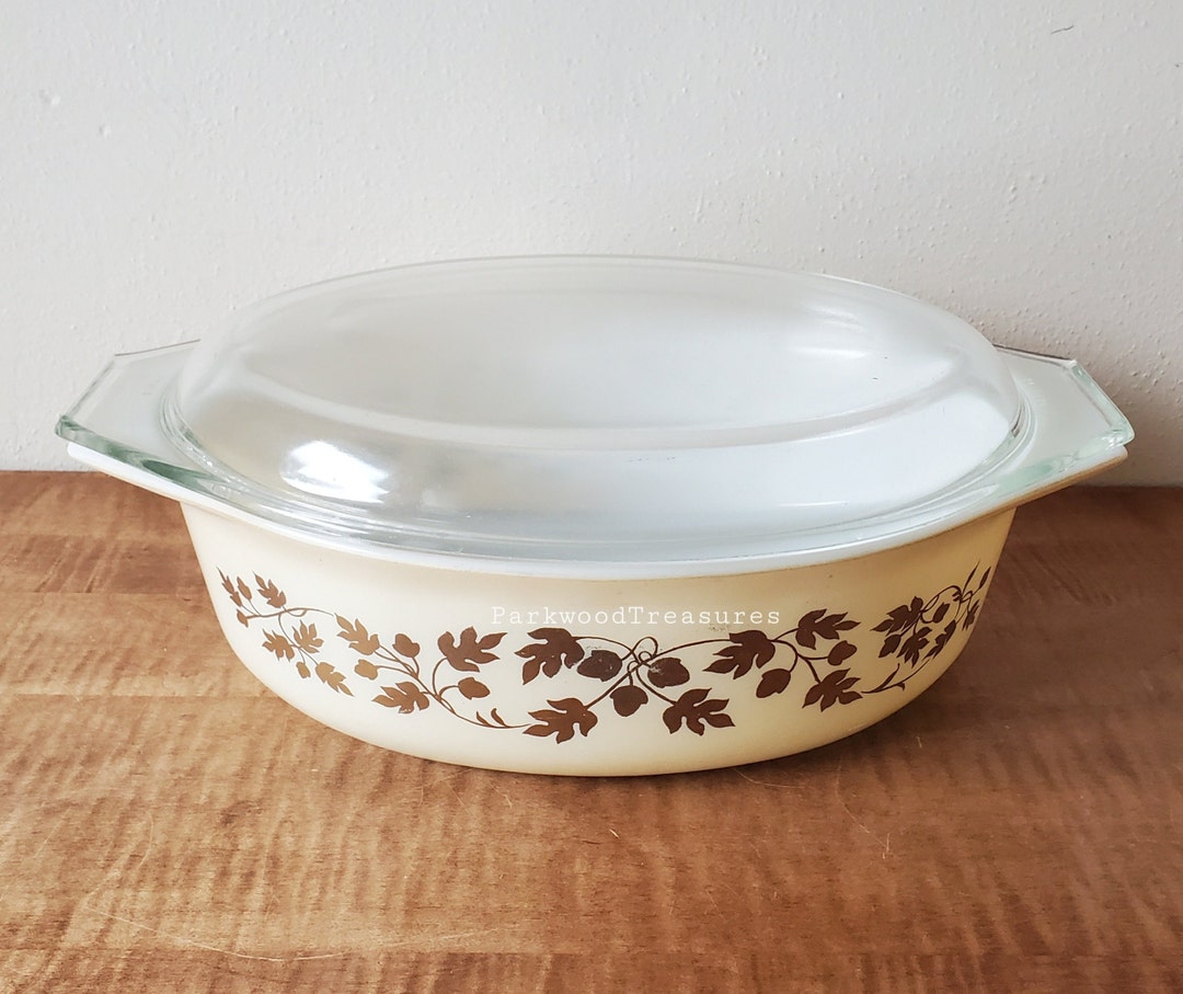 Vintage Pyrex Golden Acorn Casserole 2 1/2 Quart Dish Lid - Etsy