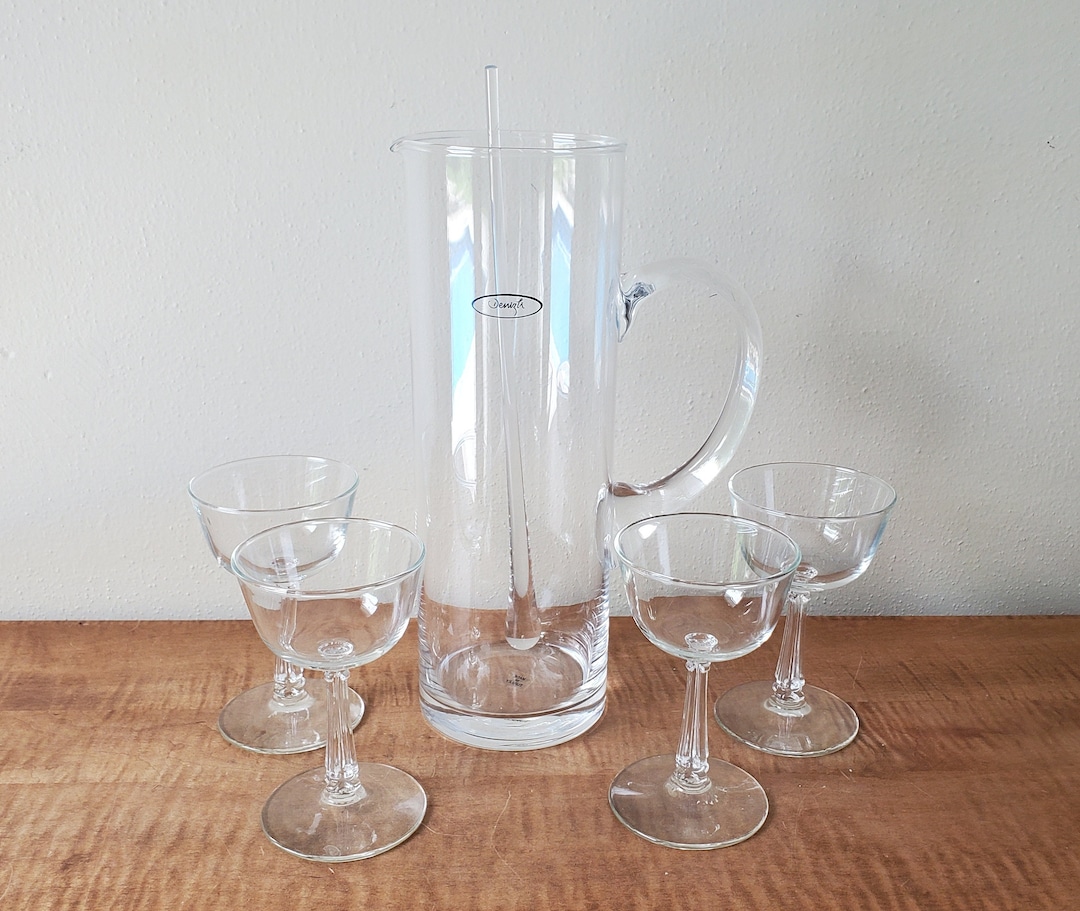 Vintage Martini Pitcher Set, Cocktail Pitcher Set, Martini Mixology ...