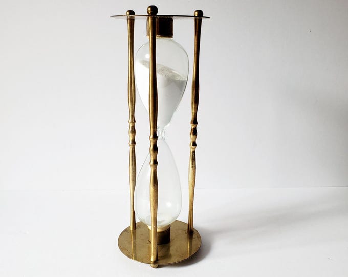 Brass Hour Glass 10" Frame Vintage Hour Glass - Etsy
