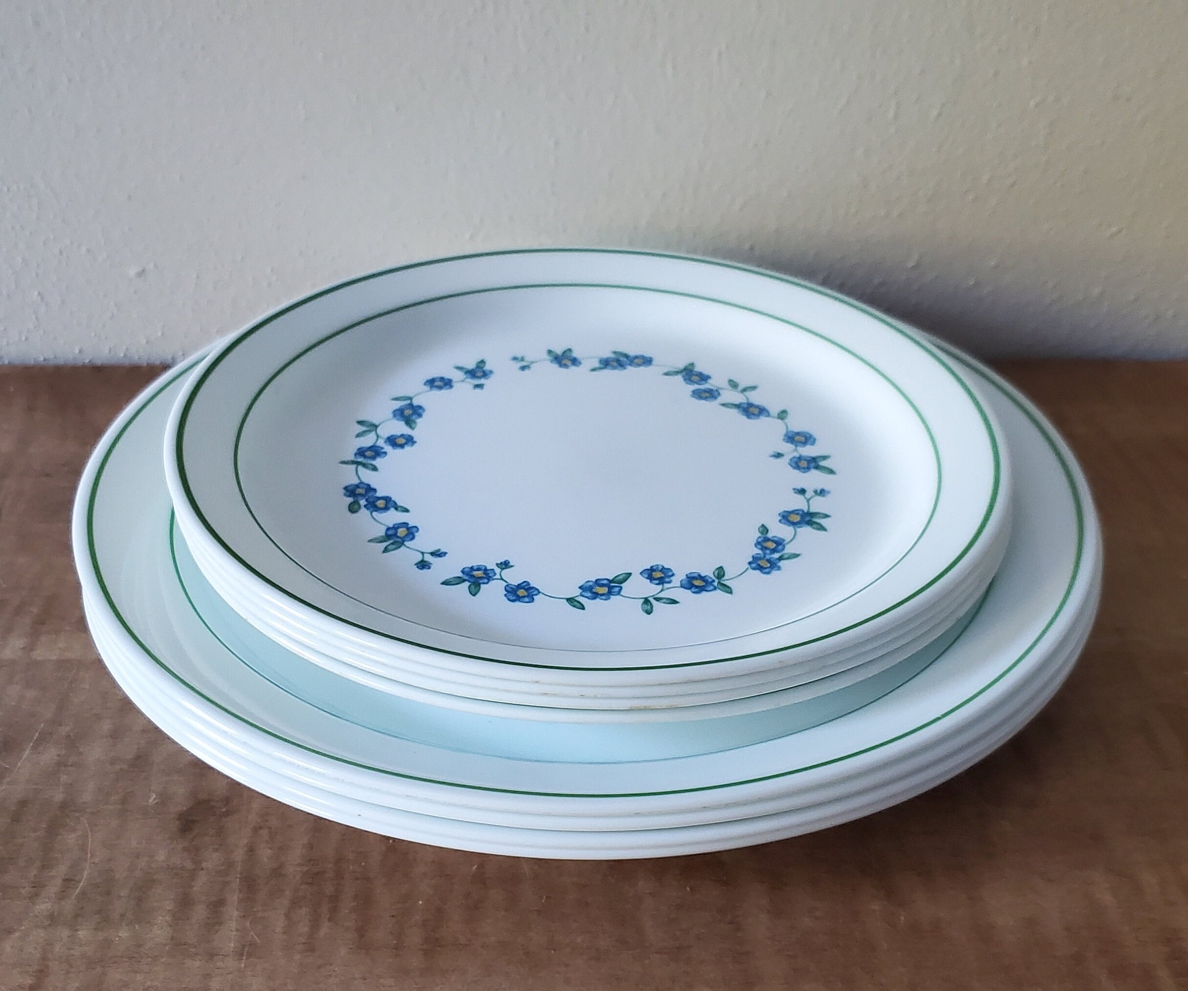 Vintage Corelle Forget Me Not Dinnerware 21 Piece Set for 4 | Etsy