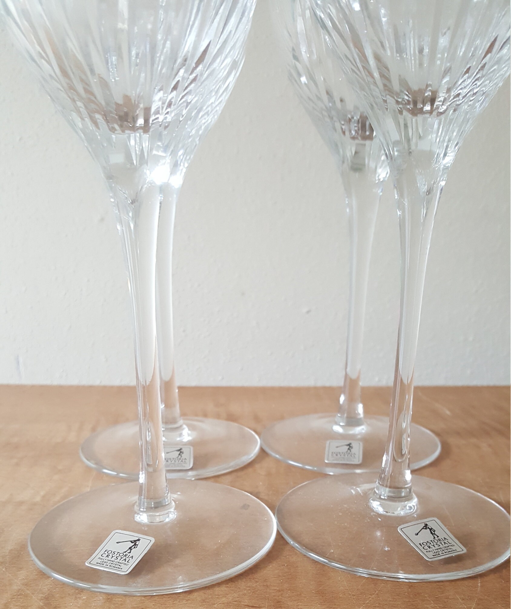 Vintage Fostoria Crystal Stemware Hand Blown Romanian Crystal | Etsy
