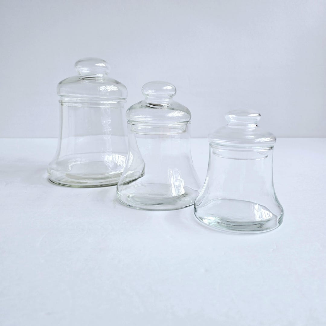Apothecary Jars 3 Vintage Libbey 1976 Liberty Bell Glass Storage ...