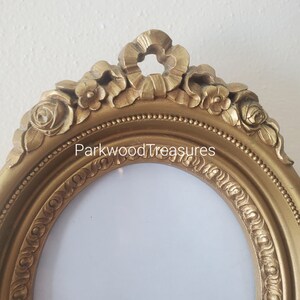Vintage Oval Gold Photo Frame 4x5 - Etsy