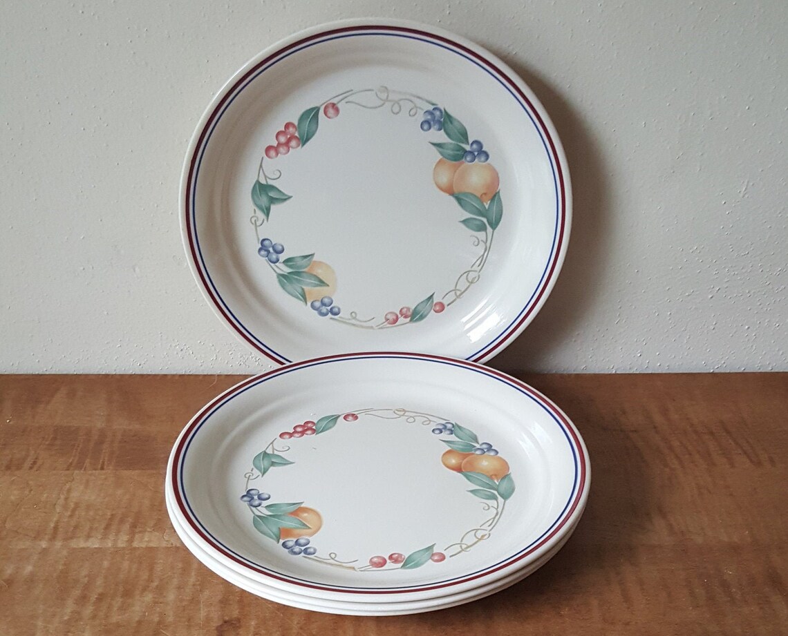 Vintage Corelle Abundance Lunch Plates Set of 4 - Etsy