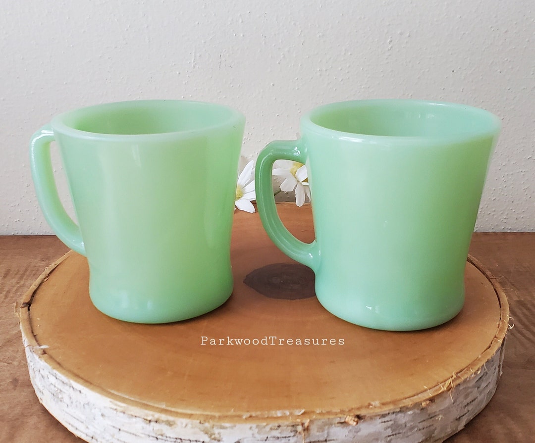 Vintage Fire King Jadeite Mugs by Anchor Hocking Set of 2 - Etsy