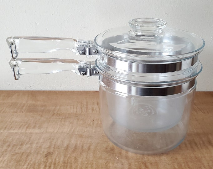 Vintage Pyrex Flameware Double Boiler #6283 - Etsy