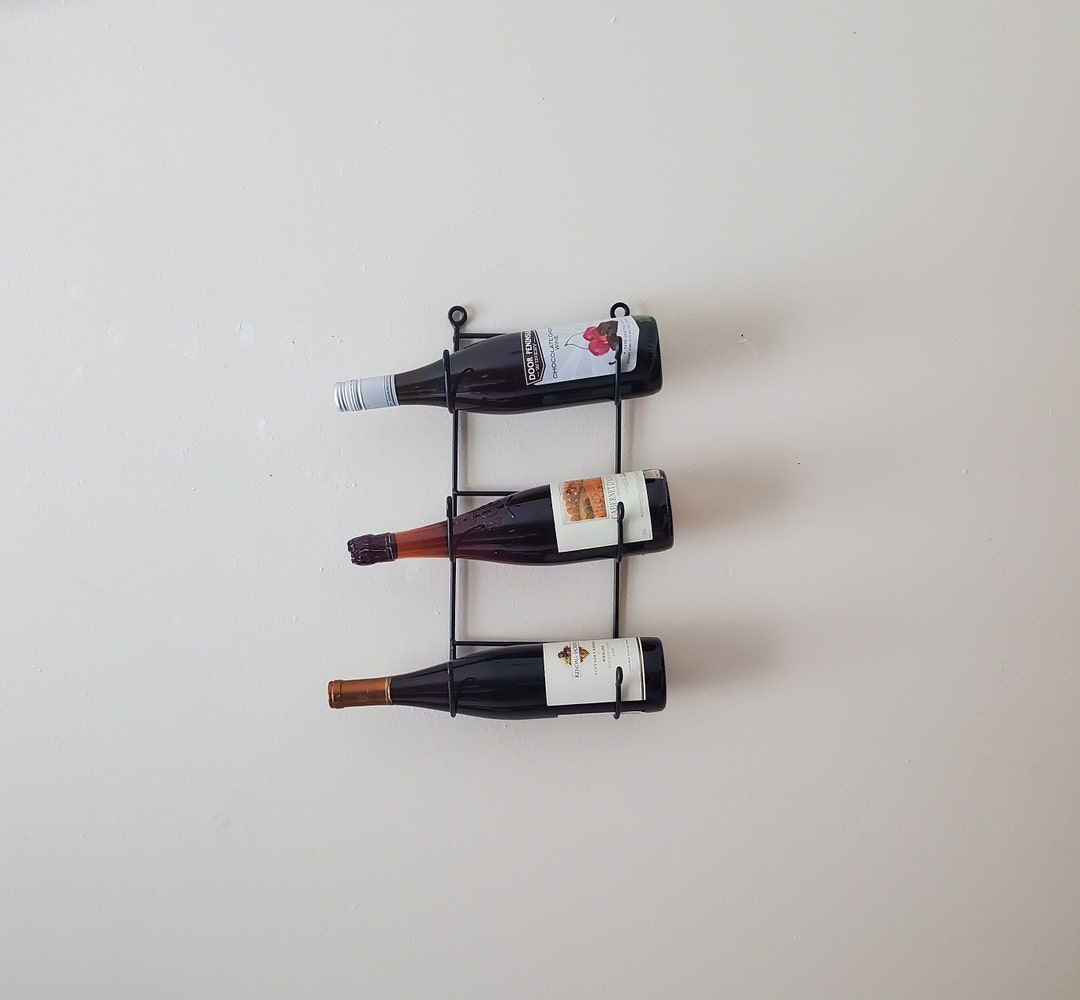 Vintage Wine Rack, Wall Hanging Metal Wine Rack - Etsy