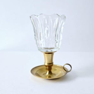 Vintage Brass Chamberstick, Candlestick Holder, Votive Candle ...